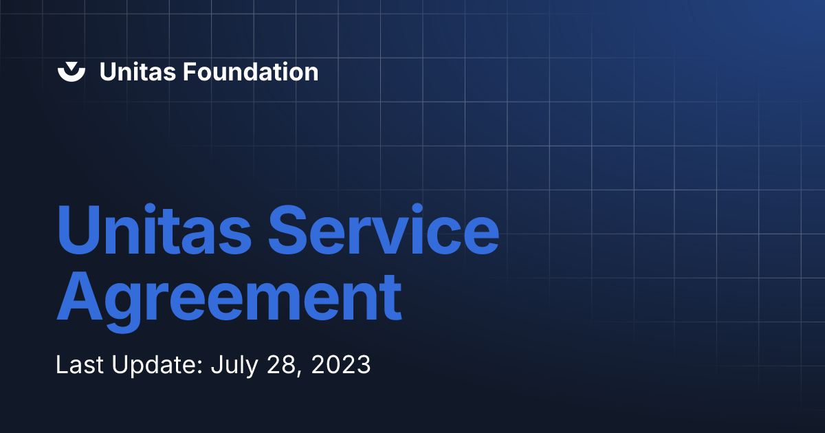 Unitas Service Agreement | Unitas Foundation